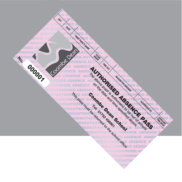 Digitally Printed School Authorised Absence Slips | Specialist Print