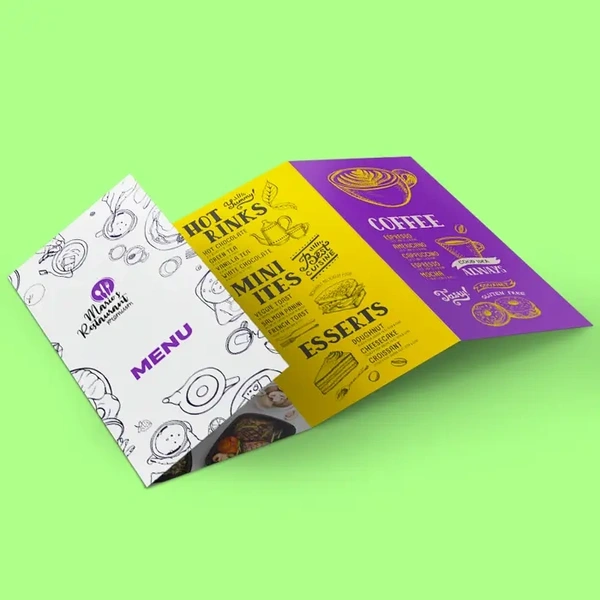 Menu Printing | Digitally Printed Creased Menus | Specialist Print